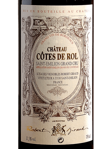 Robert Giraud Château Côtes de Rol Saint-Émilion Grand Cru | Vivino US