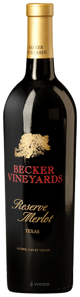 Becker Vineyards Reserve Merlot | Vivino English