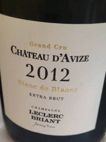 2012 Château d'Avize Champagne Grand Gru Blanc de Blancs Extra Brut ...