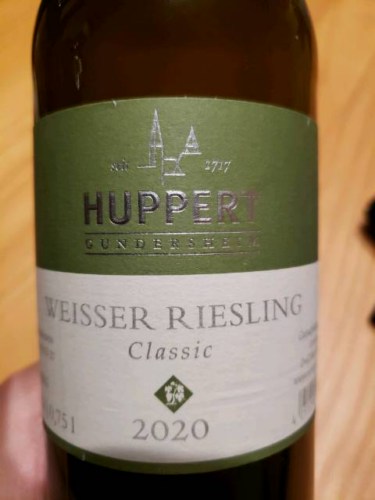 Huppert Gundersheim Weisser Riesling Classic | Vivino Deutschland
