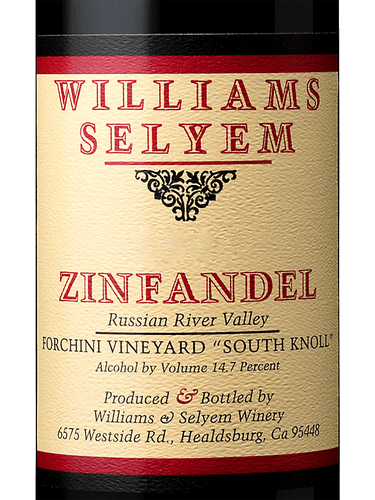 Williams Selyem Forchini Vineyard Zinfandel | Vivino US