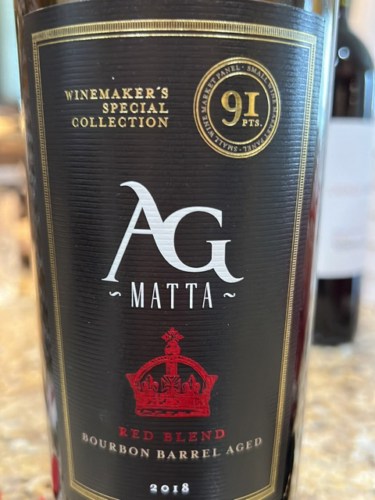 AG Matta Red Blend (Bourbon Barrel Aged) | Vivino English