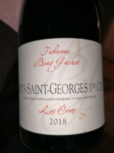 Domaine Bony Gachot Nuits-Saint-Georges 1er Cru 'Les Crots' | Vivino ...