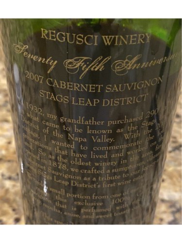 Regusci Seventy Fifth Anniversary Cabernet Sauvignon | Vivino US