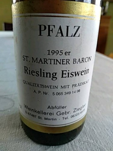 Gebruder Ziegler St. Martiner Baron Riesling Eiswein | Vivino