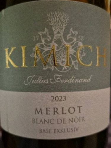 Julius Ferdinand Kimich Basf Exklusi Blanc de Noir Merlot | Vivino US