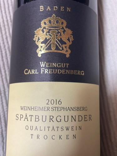 Weingut Carl Freudenberg Weinheimer Stephansberg Spätburgunder Trocken ...