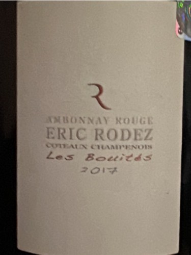 2019 Eric Rodez Les Bouites Coteaux Champenois Ambonnay Rouge | Vivino US