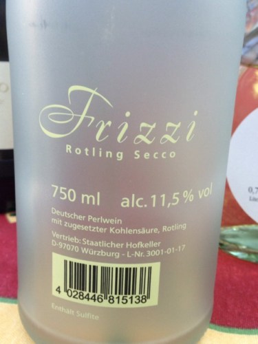 Staatlicher Hofkeller Frizzi Rotling Secco | Vivino US