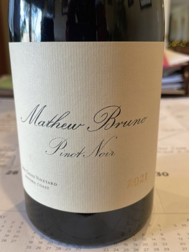 Mathew Bruno Sun Chase Vineyard Pinot Noir | Vivino US