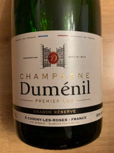 Duménil Grande Réserve Demi-Sec Champagne Premier Cru | Vivino US