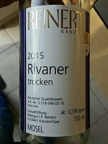 Johann Peter Reinert Rivaner Trocken | Vivino US