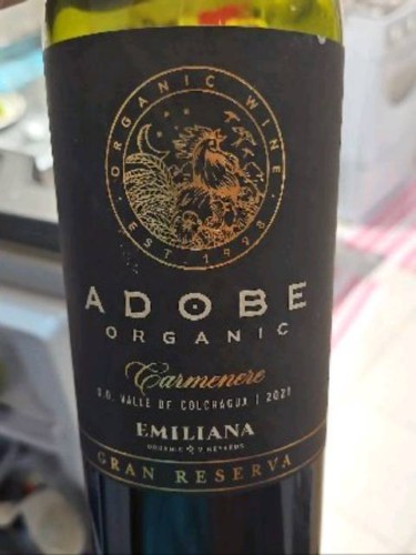 Emiliana Adobe Organic Gran Reserva Carmenere | Vivino Brasil
