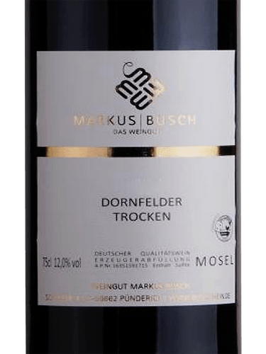 Markus Busch Dornfelder Trocken | Vivino US