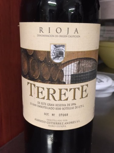 Alberto Gutierrez Andres Terete Gran Reserva | Vivino US