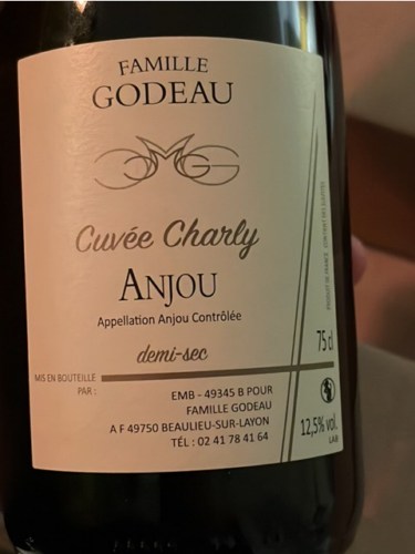 Domaine Godeau Cuvée Charly Anjou Demi-Sec | Vivino US