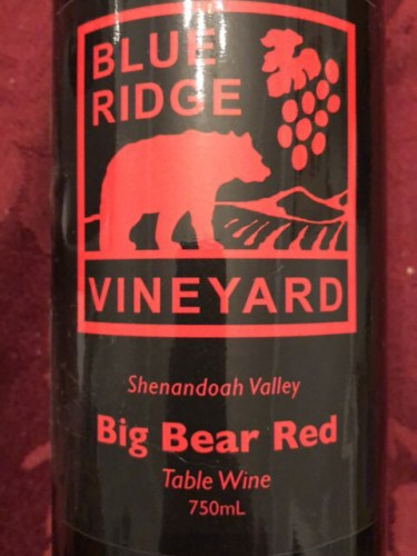 Blue Ridge Vineyard Big Bear Red | Vivino US