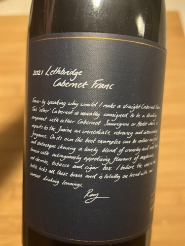 Lethbridge Cabernet Franc | Vivino US