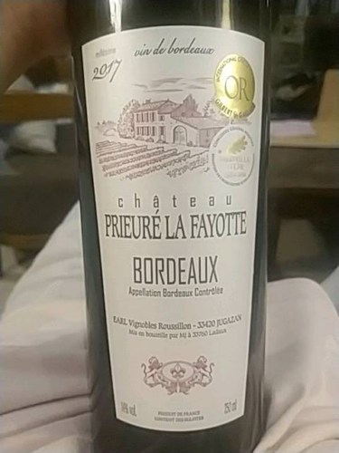 Château Prieure La Fayotte Bordeaux | Vivino US