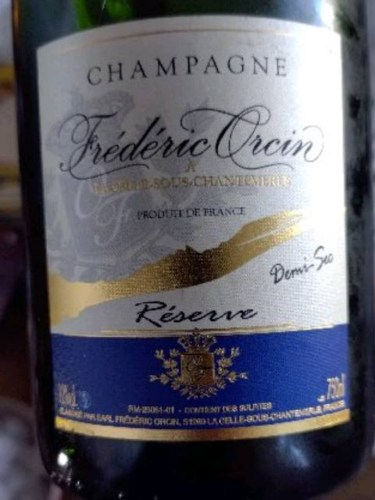 Frederic Orcin Réserve Demi-Sec Champagne | Vivino US