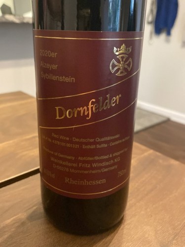 Fritz Windisch Alzeyer Sybillenstein Dornfelder | Vivino US