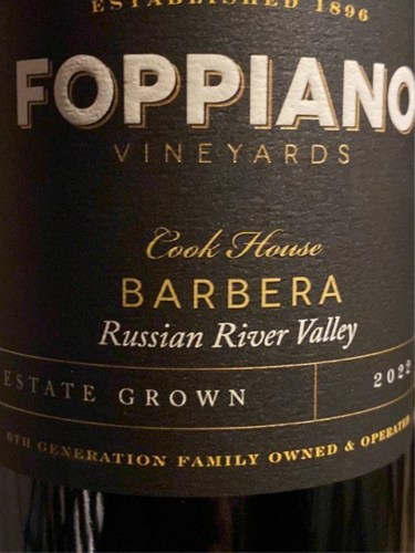 Foppiano Vineyards Cook House Barbera | Vivino US