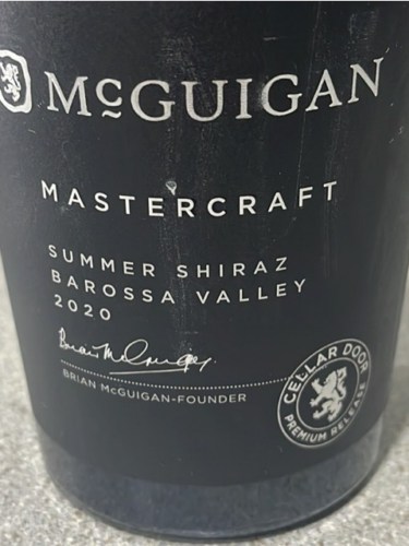 2020 McGuigan Mastercraft Summer Shiraz | Vivino English