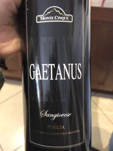 Monte Cinque Gaetanus Sangiovese | Vivino US