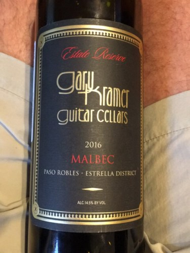 Gary Kramer Guitar Cellars Estate Reserve Malbec | Vivino US
