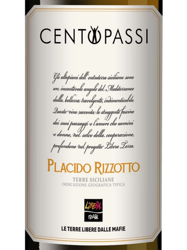 Centopassi Placido Rizzotto Bianco | Vivino Italiano