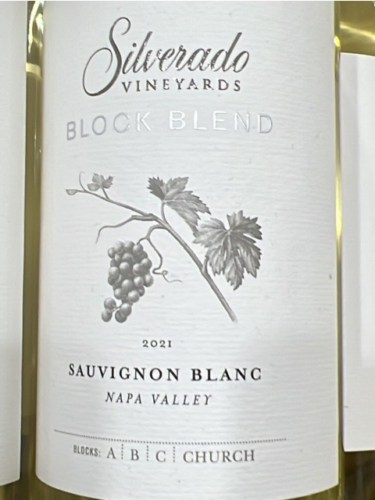 2021 Silverado Vineyards Block Blend Sauvignon Blanc | Vivino US