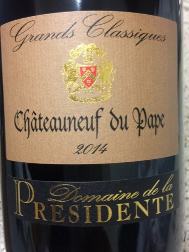 Le Domaine de la Presidente Châteauneuf-du-Pape Grands Classiques ...