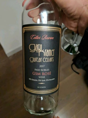 Gary Kramer Guitar Cellars Cellar Reserve GSM Rosé | Vivino US