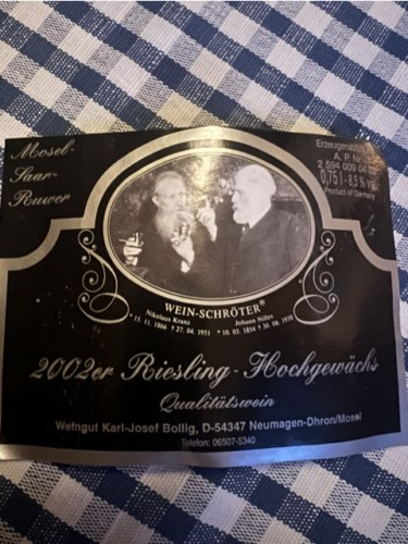 Karl Josef Bollig Riesling Hochgewächs | Vivino US