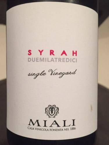 Miali Single Vineyard Syrah | Vivino Nederland
