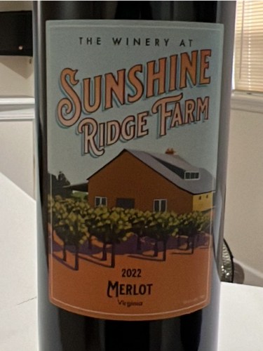 The Winery at Sunshine Ridge Farm Merlot | Vivino US