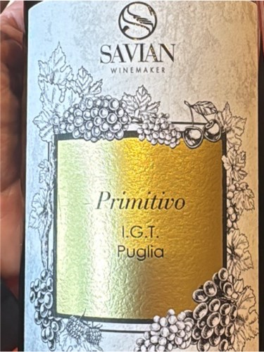 Savian Winemaker Primitivo | Vivino English