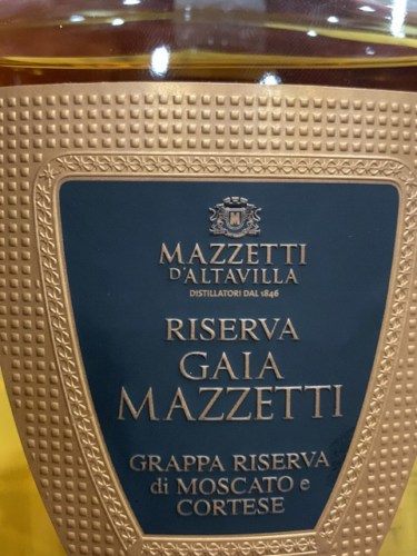N.V. Mazzetti d'Altavilla Gaia Mazzetti Grappa Riserva di Moscato ...