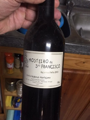 Encostas de Serpa (Vinhos de Serpa) Mosteiro de Sao Francisco Reserva ...