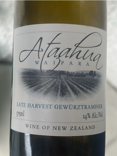 Ataahua Late Harvest Gewürztraminer | Vivino US