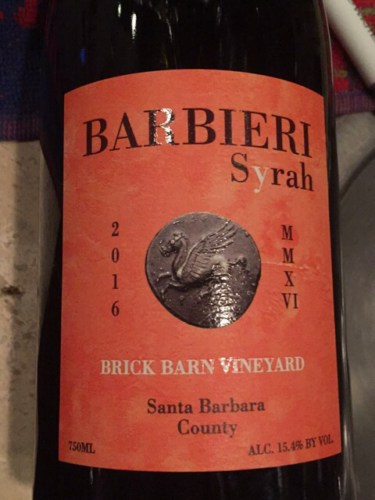 Barbieri Brick Barn Vineyard Syrah | Vivino US