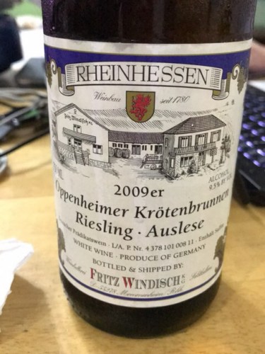 Fritz Windisch Oppenheimer Krötenbrunnen Riesling Auslese | Vivino France