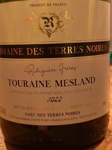 Domaine des Terres Noires Touraine Mesland Rouge | Vivino België