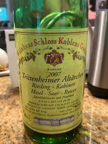 Weinhaus Schloss Koblenz Trittenheimer Altärchen Riesling Kabinett ...
