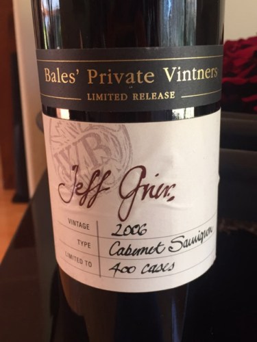 Wade Bales Jeff Grier Bales' Private Vintners Limited Release Cabernet ...