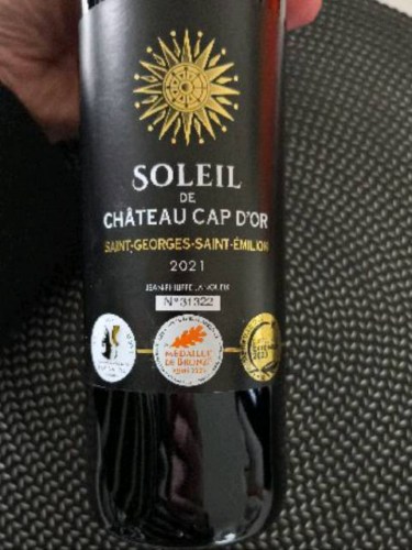 Château Cap d’Or Soleil de Chateau de Cap d'or Saint Georges Saint ...