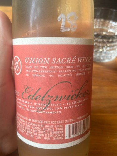 Union Sacré Edelzwicker | Vivino