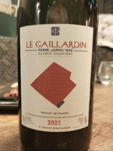 Domaine Pierre - Adrien Vadé Le Gaillardin Saumur-Champigny | Vivino France
