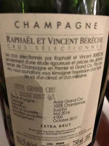 Raphaël et Vincent Bérêche Extra Brut Champagne Grand Cru | Vivino US