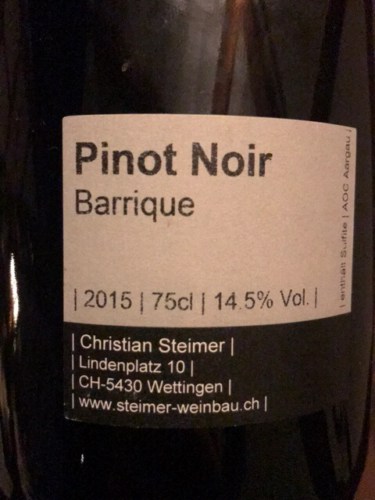 Steimer Weinbau Wettingen Barrique Pinot Noir | Vivino US